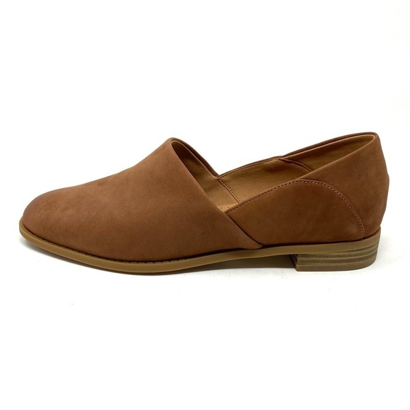 Clarks | Shoes | Clarks Pure Belle Dark Tan Leather Loafers Slip On ...